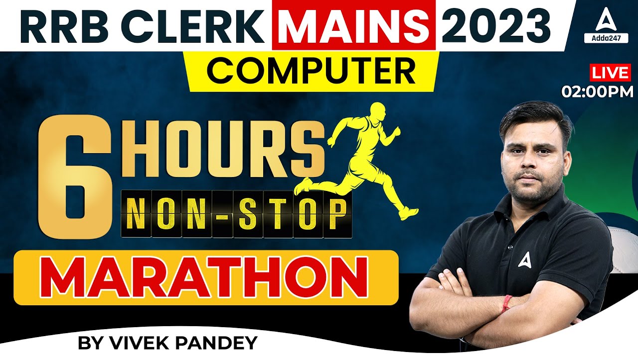 RRB Clerk Mains 2023 | RRB Clerk Mains Computer Marathon by Vivek Pandey - YouTube