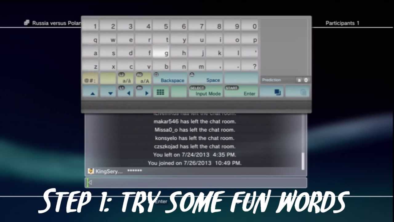 TuT | How to use censored words in chat on ps3 - YouTube