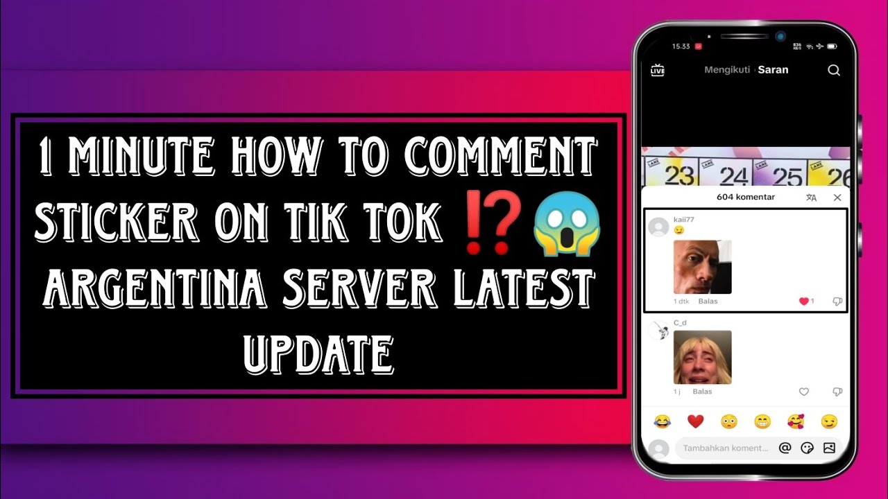 1 MINUTE HOW TO COMMENT USING STICKERS ON TIK TOK (FOR NEW USERS) - YouTube