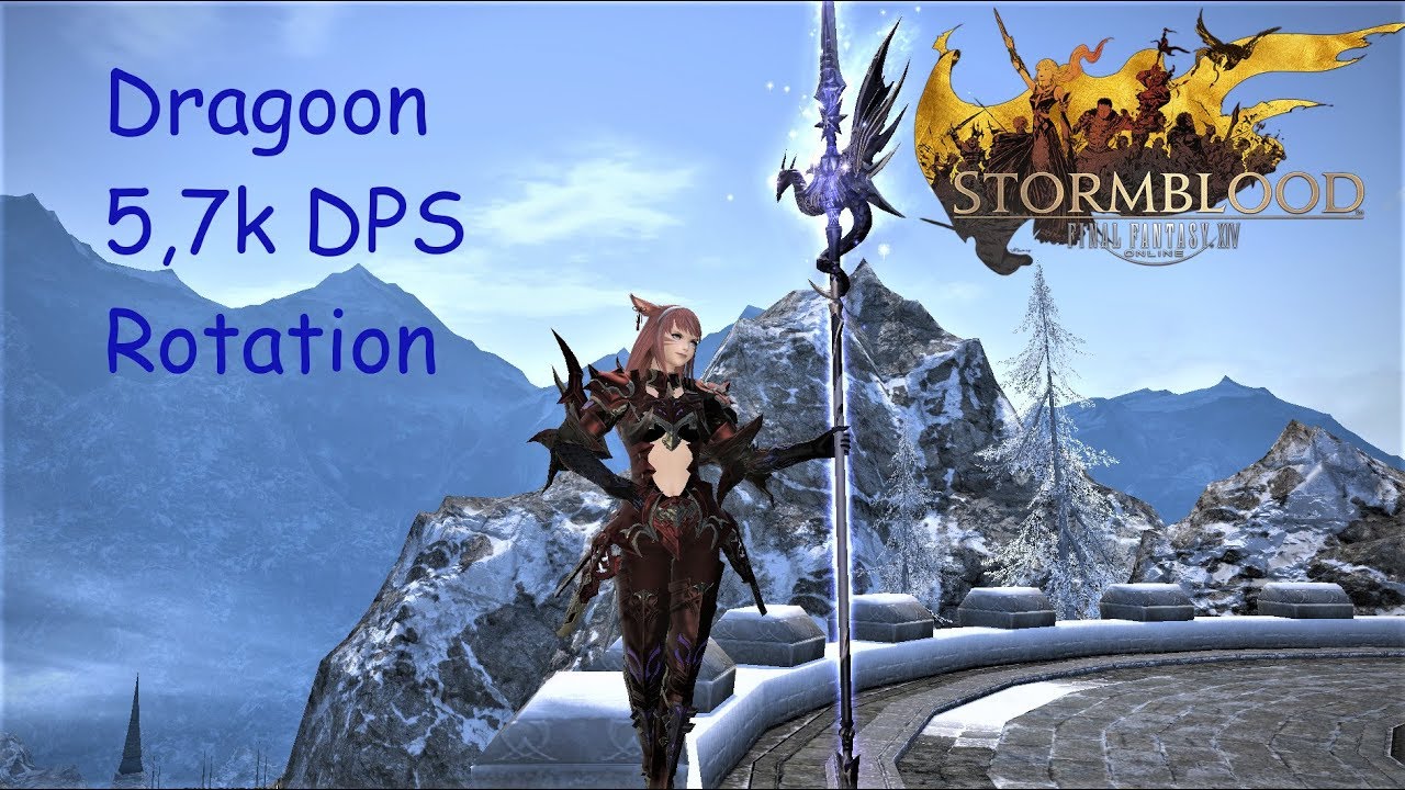 FFXIV - Dragoon 5,7k DPS Rotation (ilvl 352) - YouTube