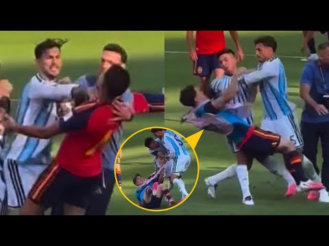 Leandro Paredes Attacks Gavi! Heated Fight After Spain vs Argentina Final! ❌