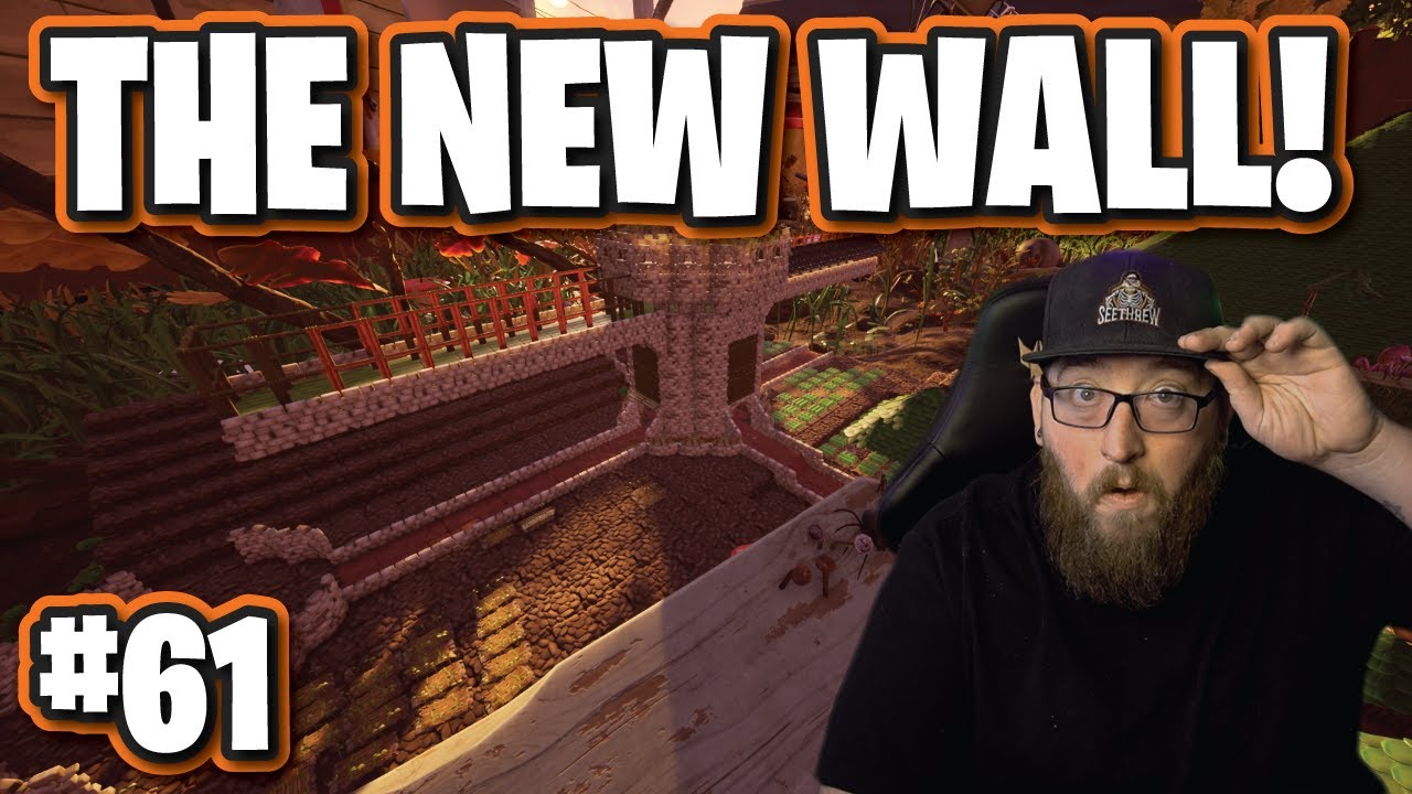 MEGA WALL BUILD!! Grounded Episode 61 Mega Build Lets Play! - YouTube