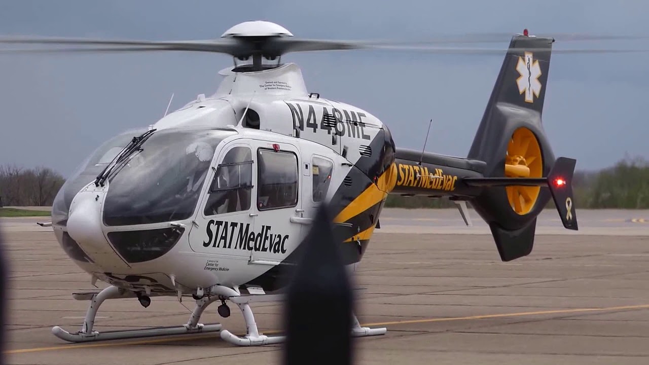 N448ME - STAT MedEvac 11/N915ME - STAT MedEvac 16 Taking Off - YouTube