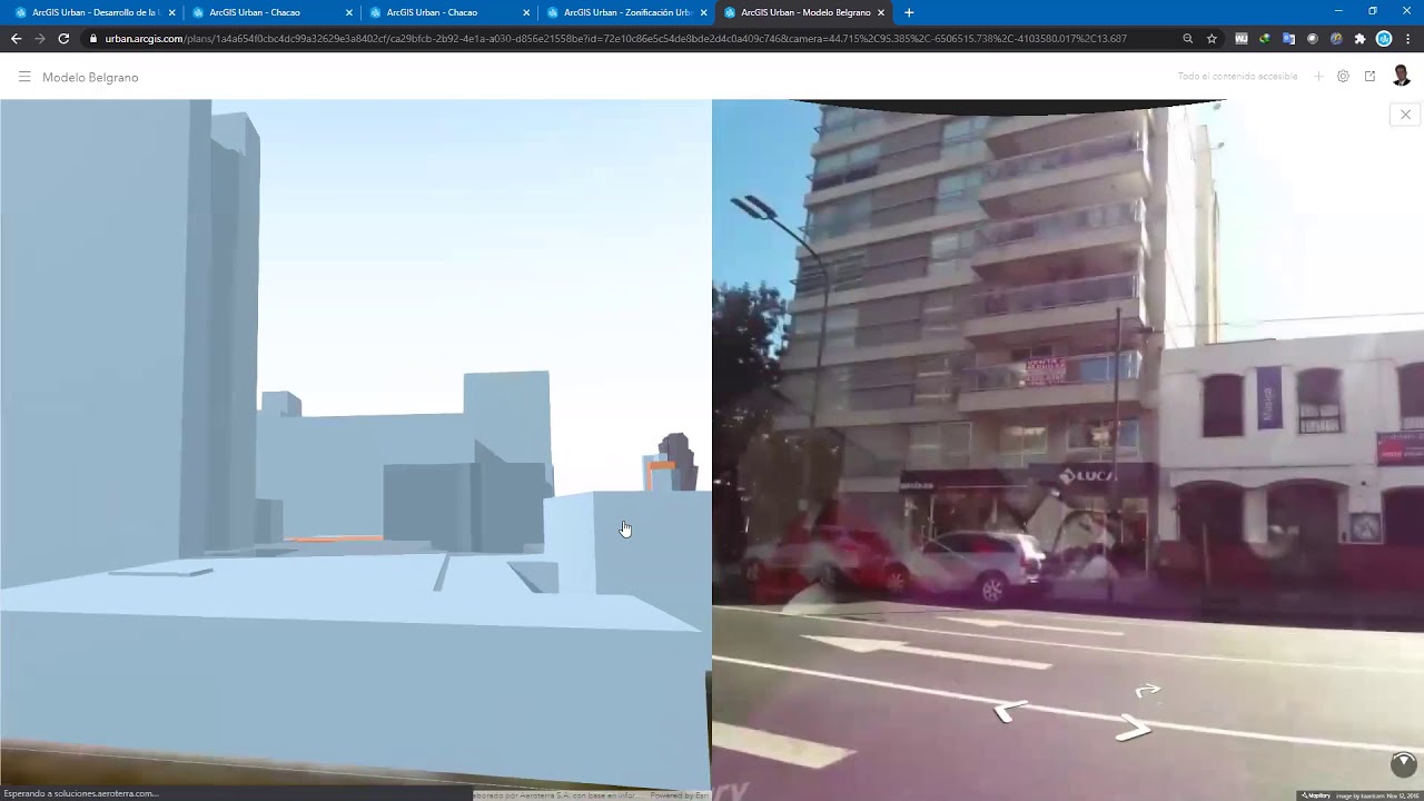 Street views in an ArcGIS Urban model (SUBTITLED) - YouTube