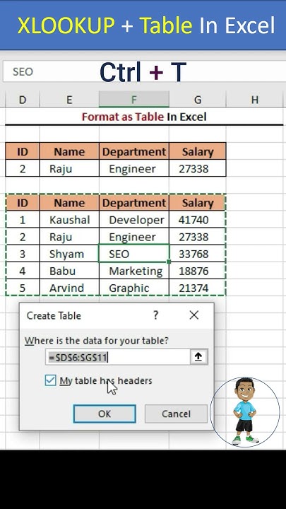 Table + XLOOKUP Formula in Excel #excel #exceltips #exceltutorial #shorts #msexcel # ...