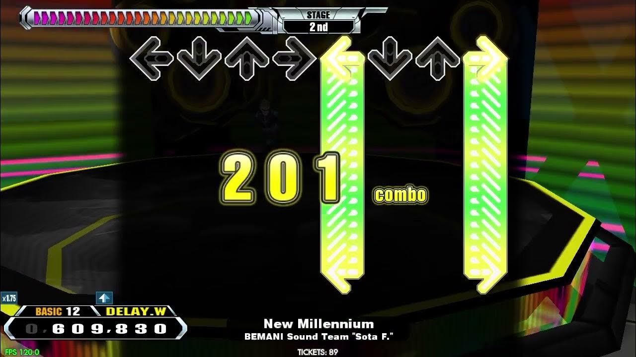 【LV12】DDR / New Millennium - BASIC DOUBLE with handclap - YouTube