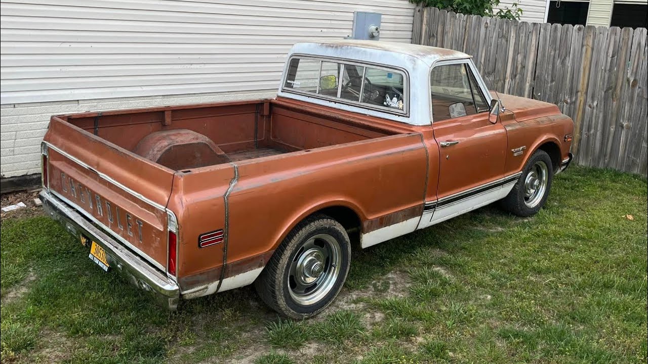 C10 shortbed conversion with original bedsides cut and welded - YouTube