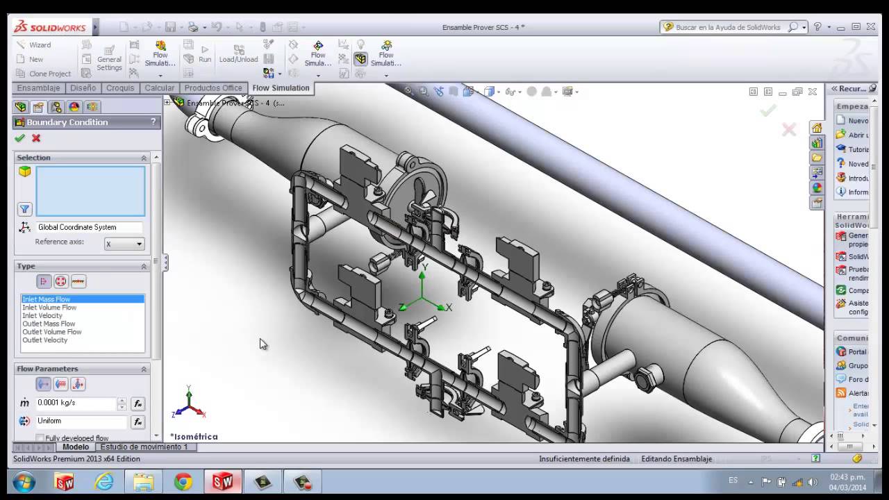 Flow Simulation tutorial solidworks - YouTube