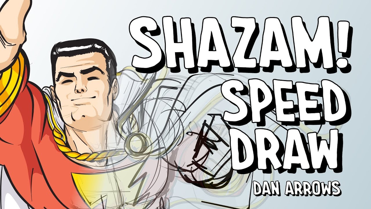 Shazam Speed Drawing with Adobe Illustrator - YouTube