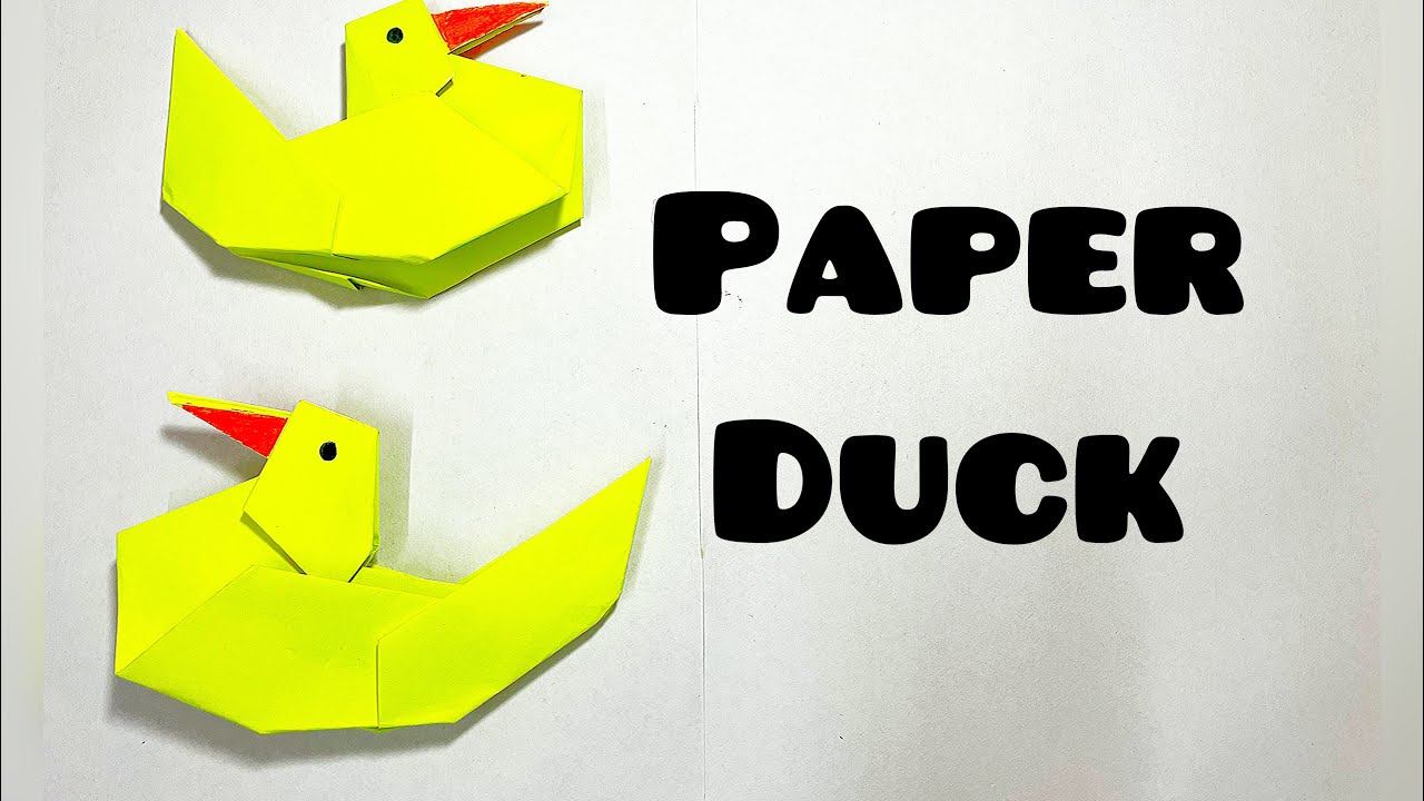 How To Make Moving Paper Duck Toy For Kids / Nursery Craft Ideas ...