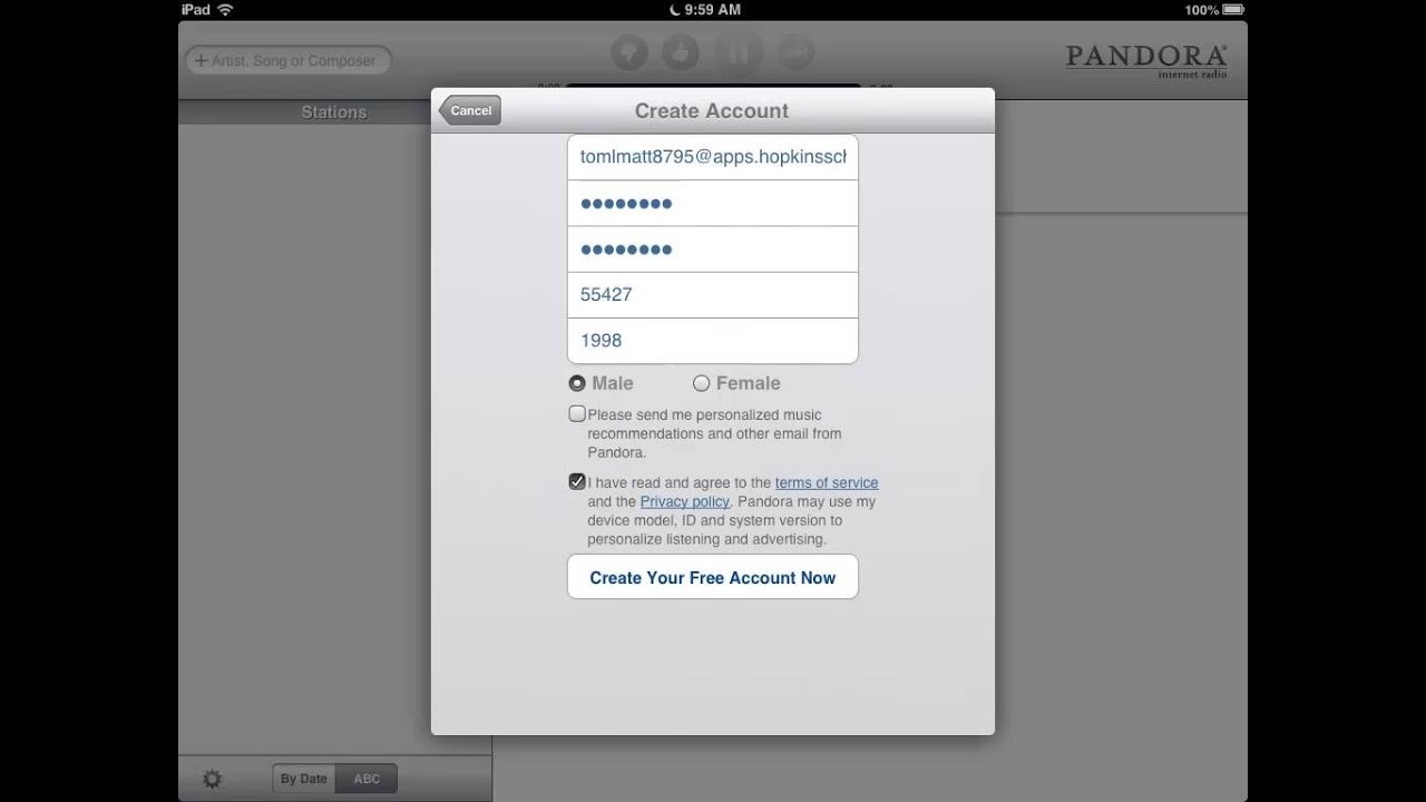 How to make a Pandora account - YouTube