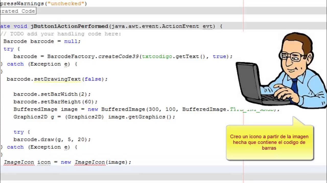 Como generar código de barras en java Netbeans - YouTube