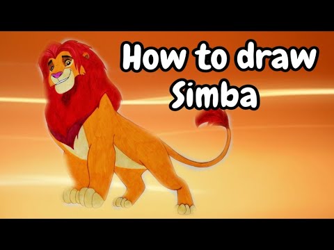 Lion king- How to easily draw Simba adult ( Beautiful people music ...