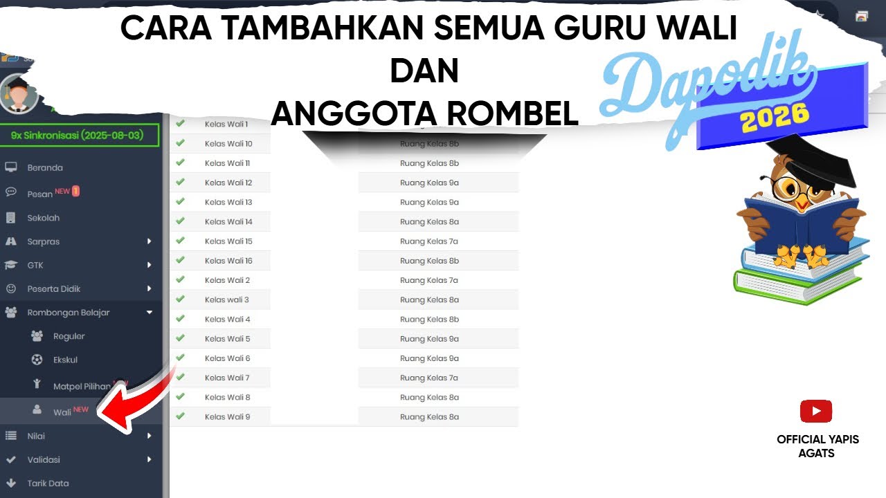 Cara Input Guru Wali dan Anggota Rombelnya - YouTube