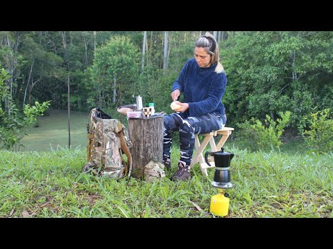 ASMR - Breakfast by the Lake - Cooking Outdoor - YouTube
