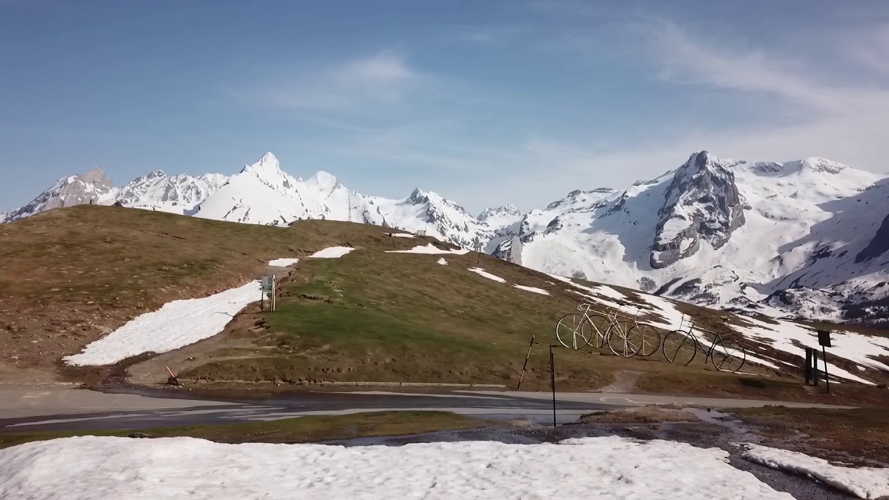 Col d'Aubisque Drone view April 2018 - YouTube