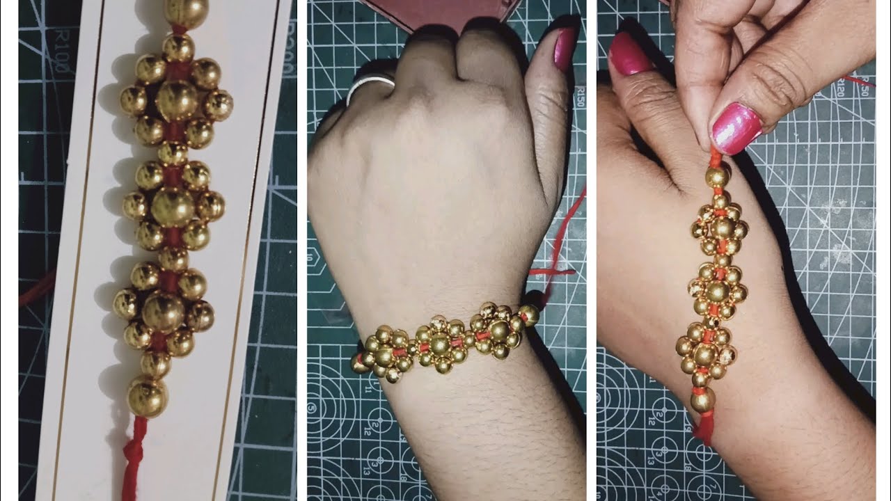 Handmade Beaded Rakhi - Traditional & Elegant Design" - YouTube