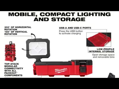 Quick look at Milwaukee M12 Packout Light - YouTube