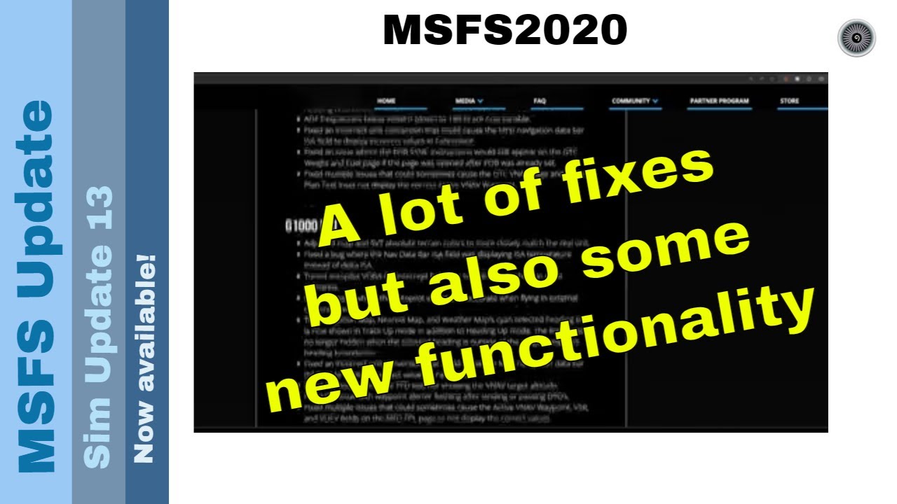 Flight Simulator 2020 - MSFS Update - Sim Update 13 - released - YouTube