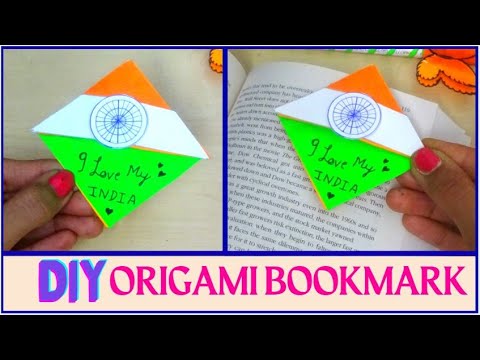 HAPPY REPUBLIC DAY BOOKMARK ORIGAMI | INDIAN FLAG BOOKMARK ORIGAMI ...