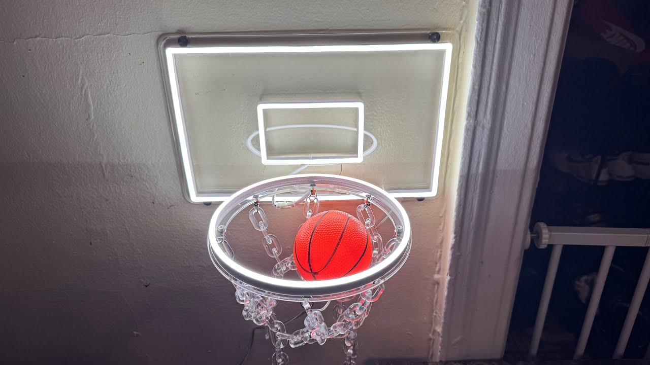 Basketball Hoop Neon Sign for Wall Decor,Dimmable. Light up basketball ...