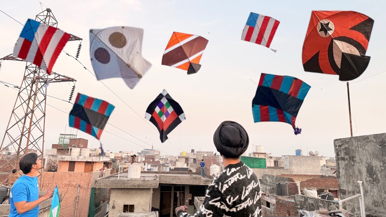 Ambarsar Kite Fighting 🪁💥|| Hawa Chali Te Patang Uddi 🪁💨|| kite vlog 🤩 ...