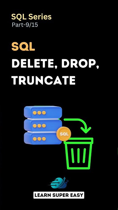 Part 9 Sql Delete Drop Truncate Statements Sql Server Sql Sqlserver Sqlcourse