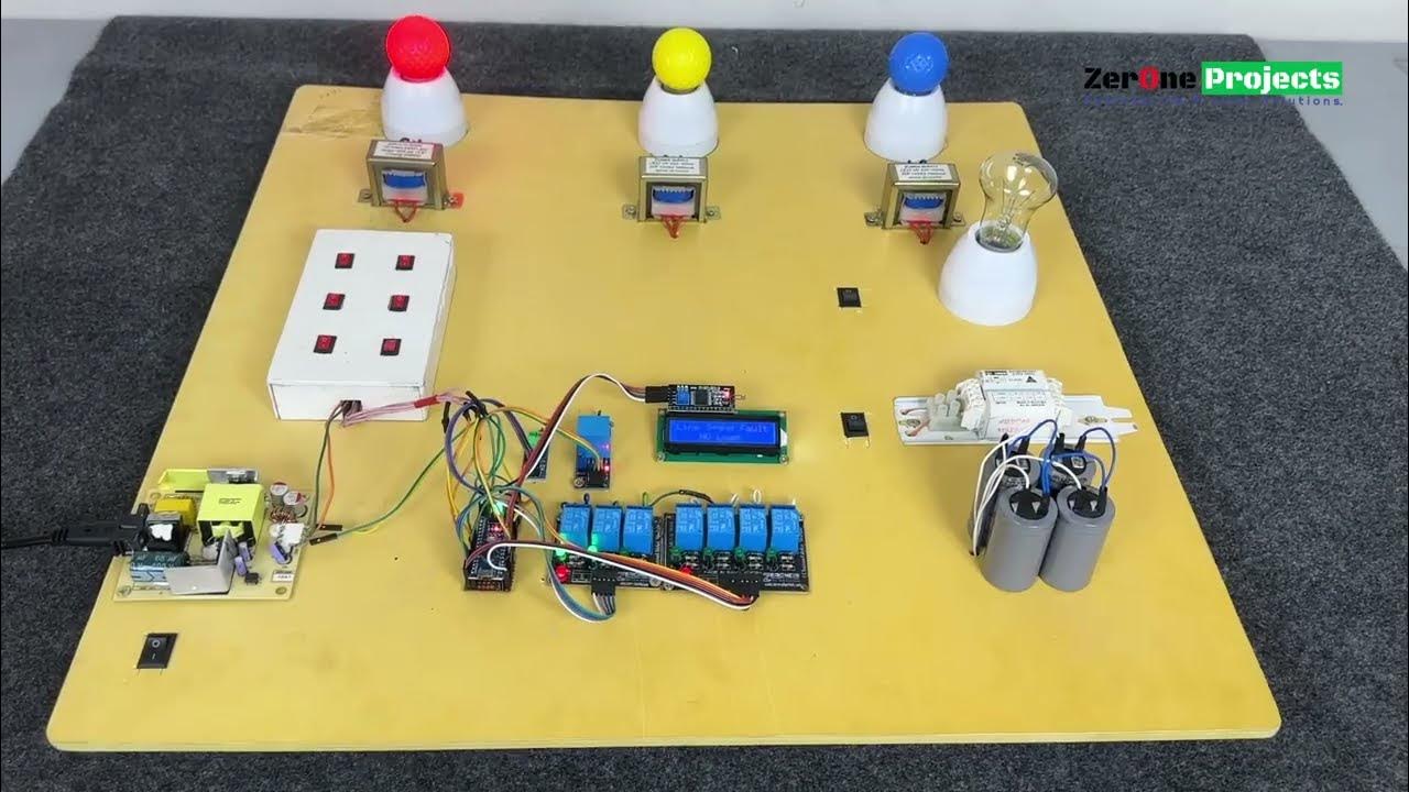3 Phase Fault Detection and Power Factor Improvement || ZerOne Projects ...