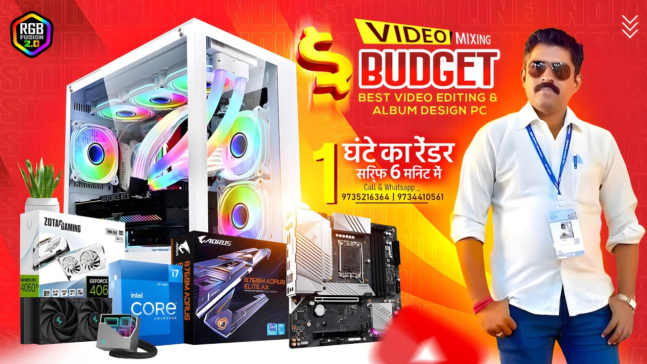Budget Video Editing & Gaming PC Build Under 1Lx 6K || 8K Editing ...