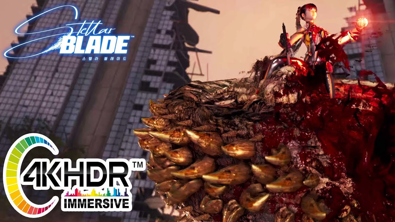 Gigas Stellar blade boss fight 4K HDR 60fps - YouTube