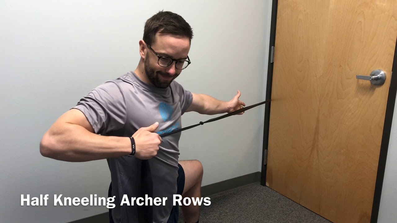 1/2 Kneeling Archer Rows - YouTube