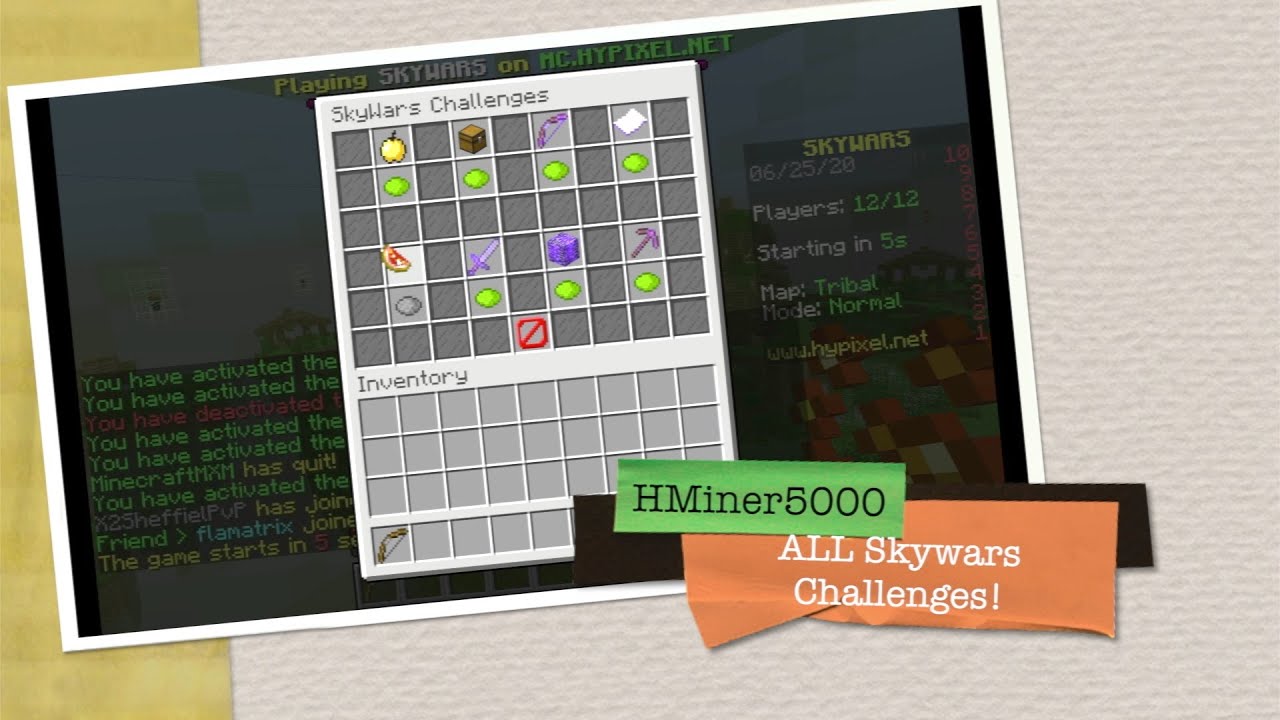 Completing ALL 8 Skywars Challenges in a single game! - YouTube