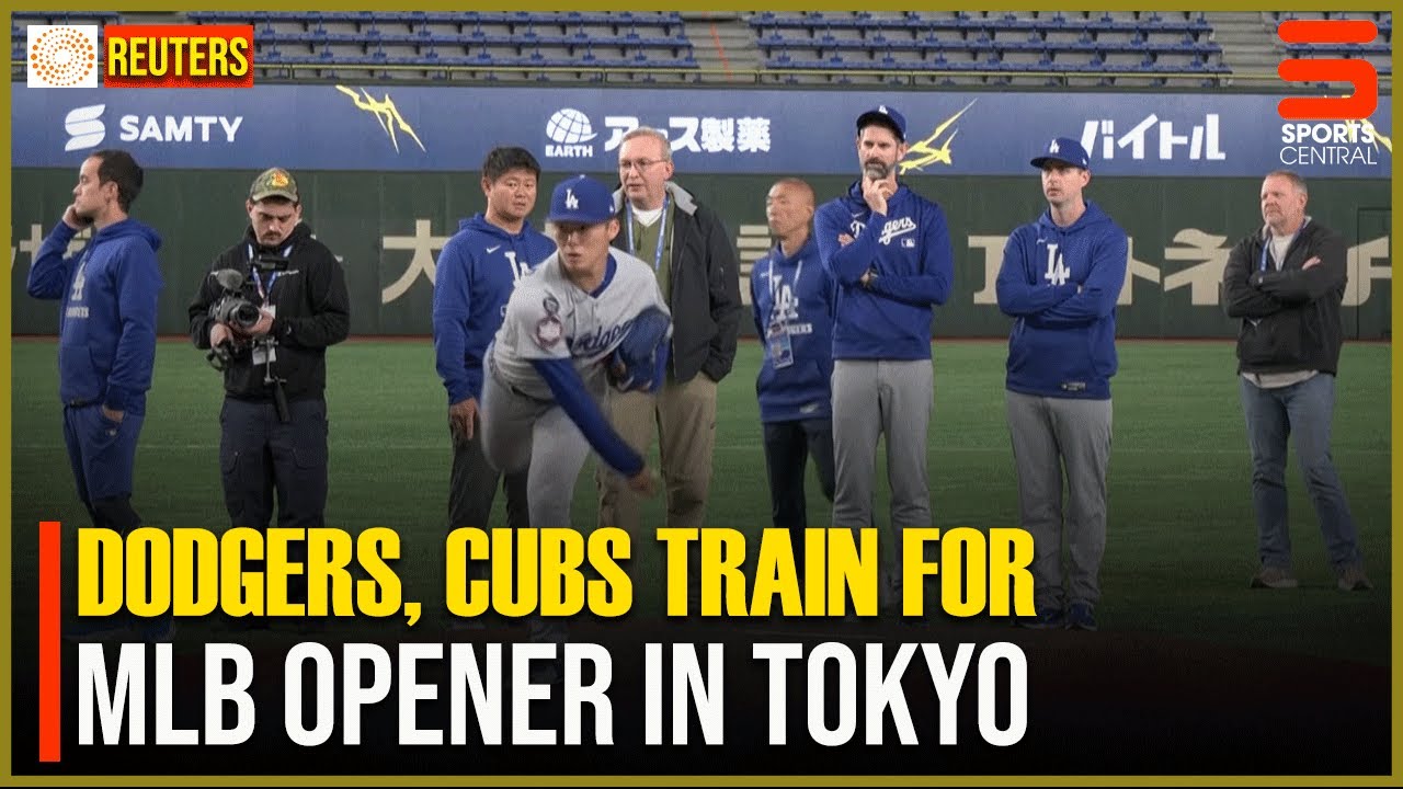 Dodgers, Cubs Train For MLB Opener in Tokyo | AD1F - YouTube