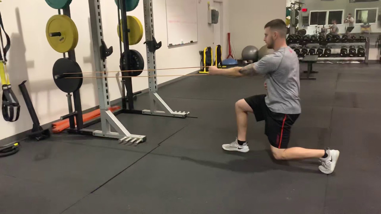 Split-Squat Stance 1-Arm Band Row - YouTube
