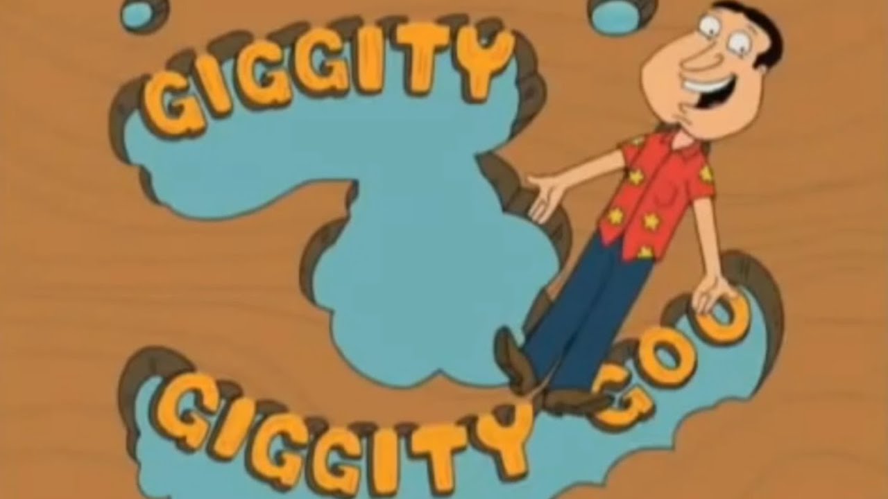 Quagmire pecking the words "Giggity giggity goo" - YouTube