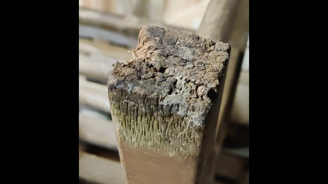Repair of rotten wooden garden chair legs - YouTube