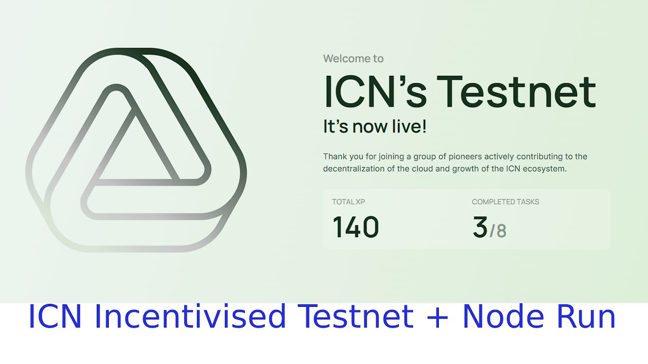 ICN Incentivised Testnet + Node Run - YouTube