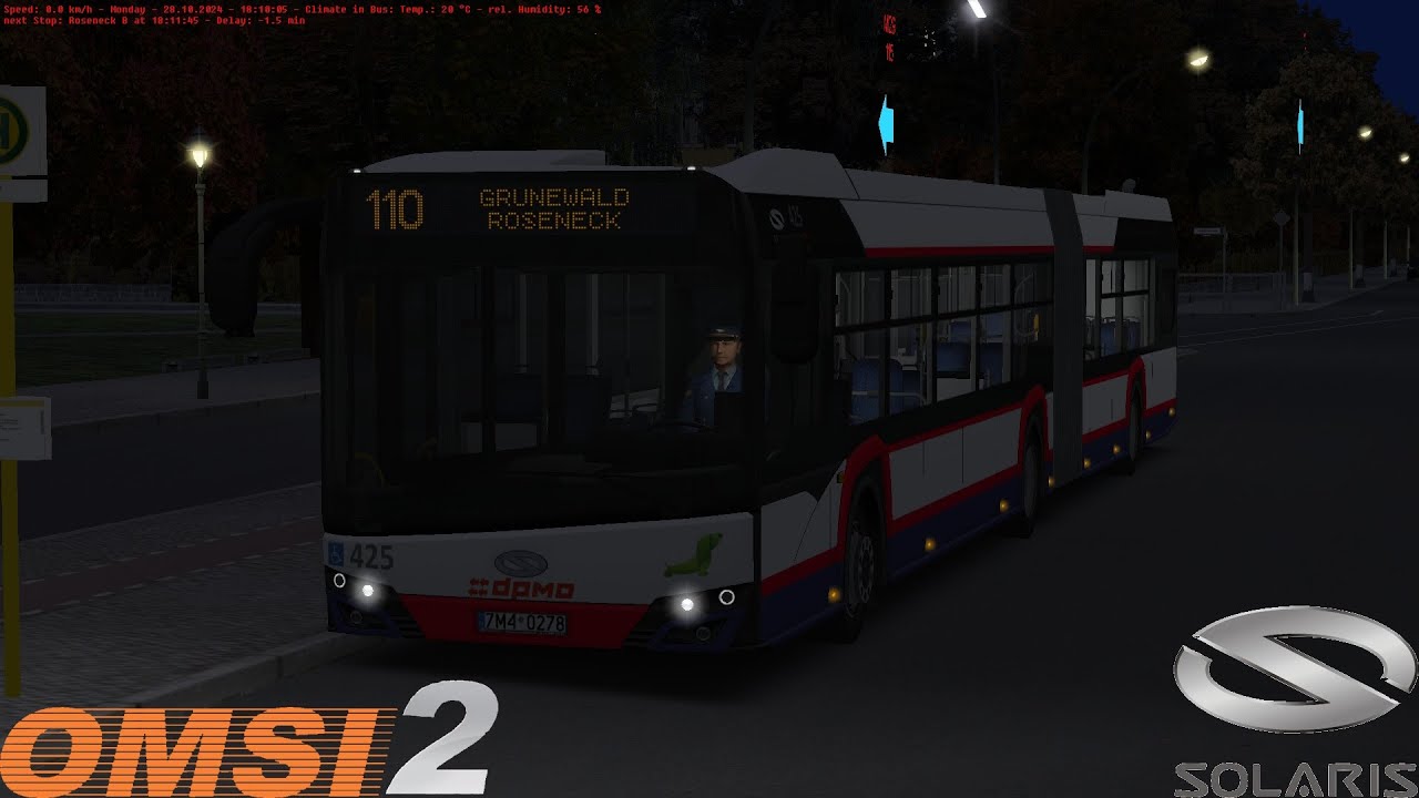 Omsi 2 - Berlin X10 - Line 110 - Solaris Urbino 18 IV - YouTube