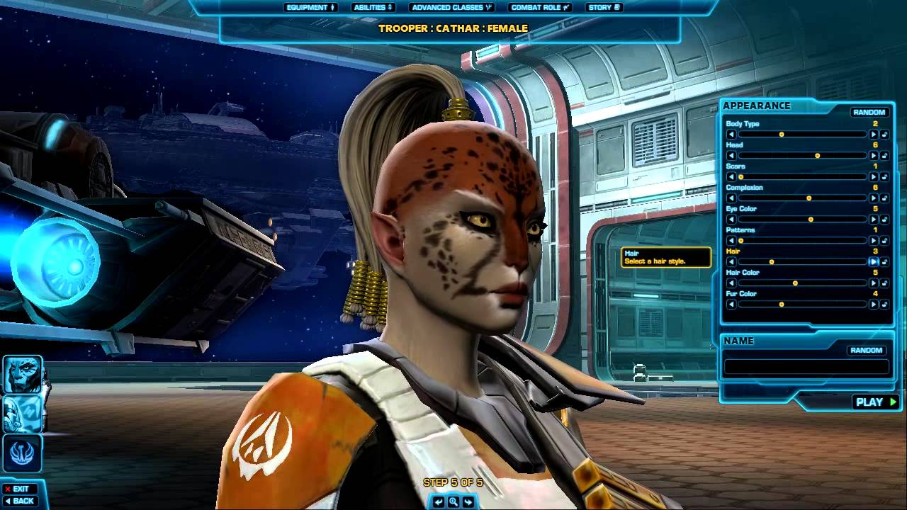 Swtor:Cathar Character Customization - YouTube