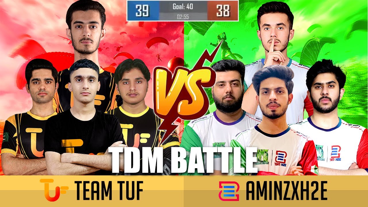Team TUF VS AMINZxH2E INTENSE TDM BATTLE 🥵 | CLOSE MATCH | PMPL PAK ...