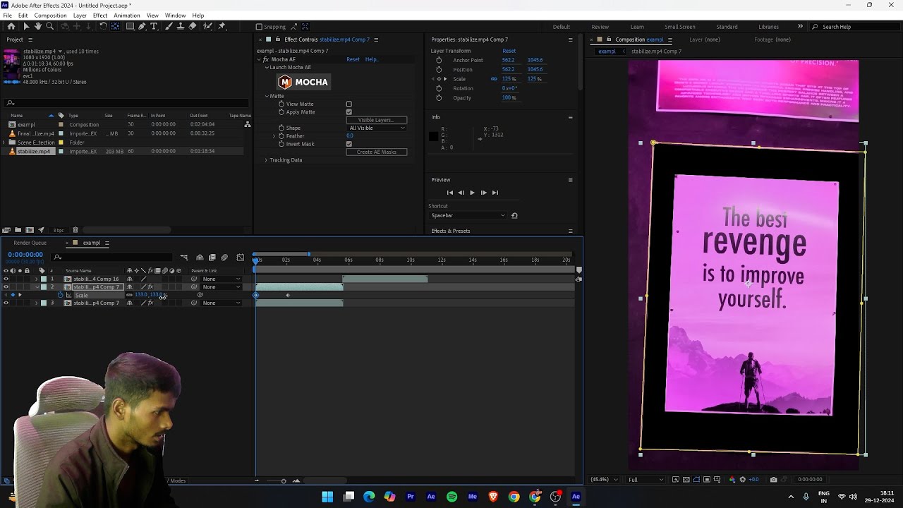 FRAME IN TRANSITIONS EFFECT IN AFTER EFFECTS - YouTube