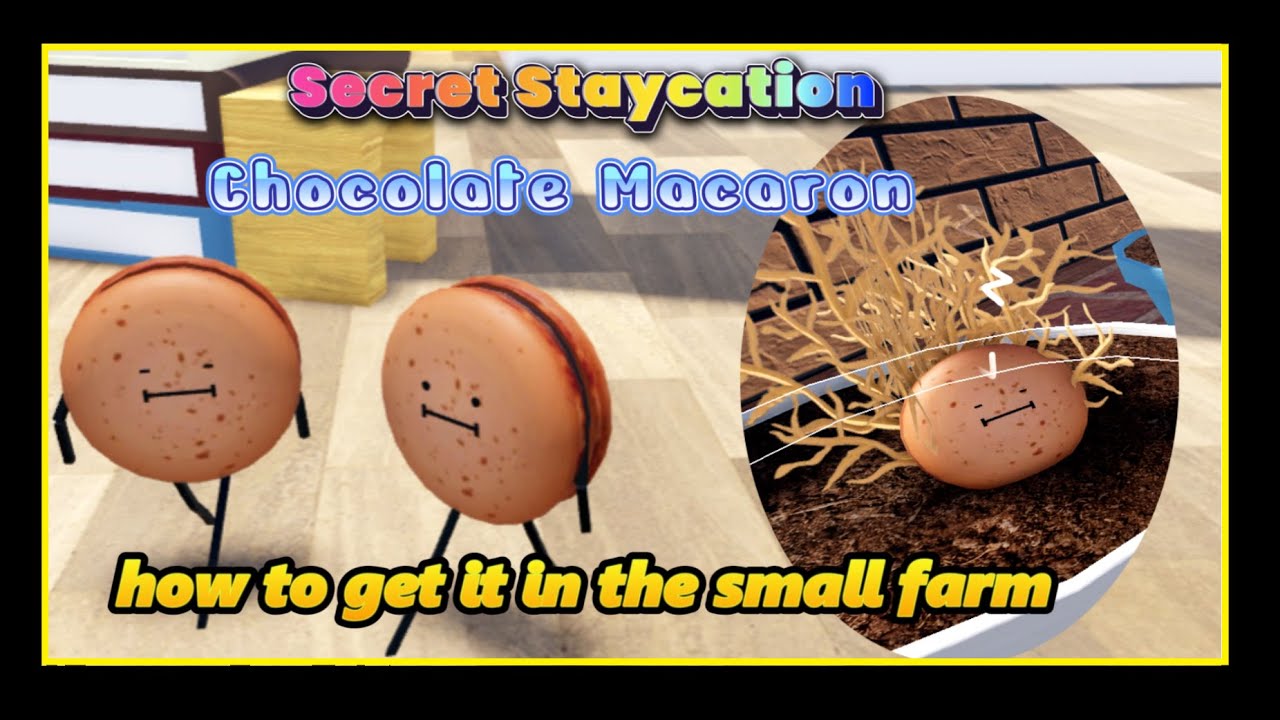 Roblox:"Secret Staycation" CHOCOLATE MACARON How to get it in the small ...