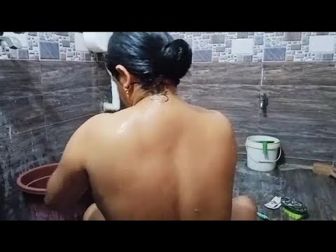 आज तो भाभीजी के साथ 👌👈करना है #bathing vlog#latest 2025 girl #trendingvlog#villegevlog#subscribe 