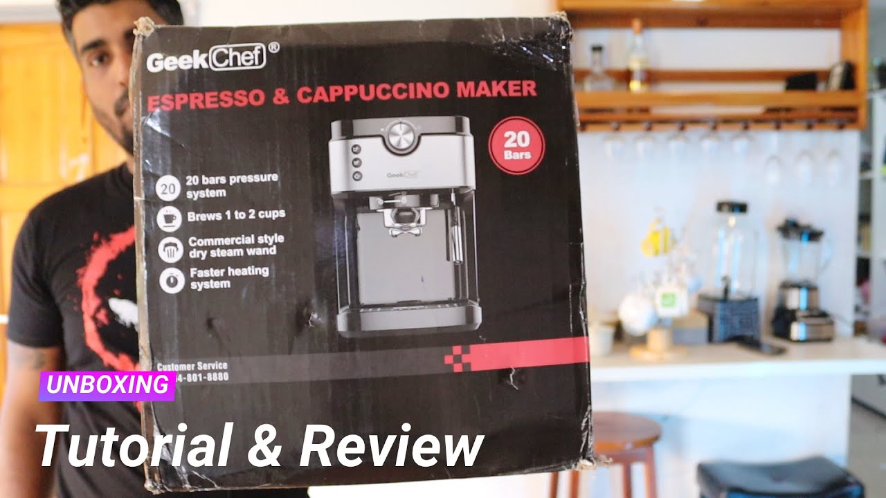 Geekchef 20 bars Espresso & Cappuccino maker review and tutorial geek ...
