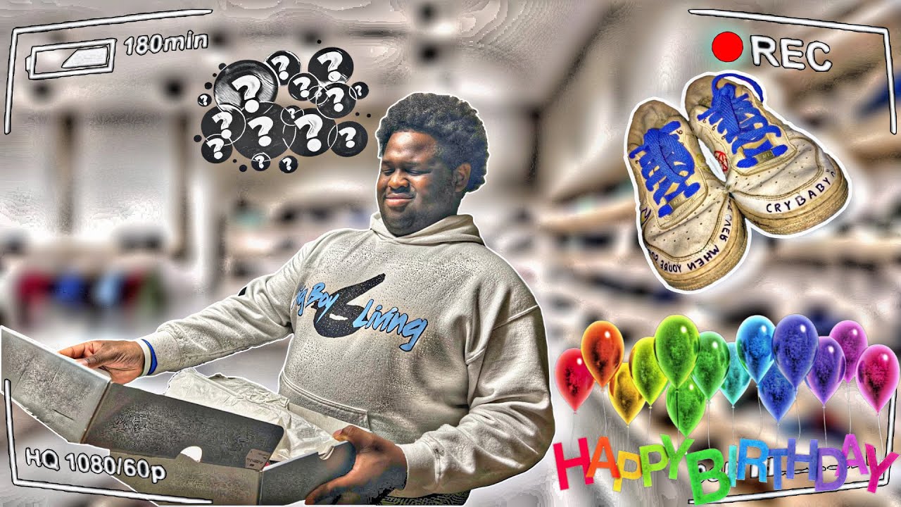 Surprising 6 With Old Beat Up Shoes For His Birthday!! - YouTube