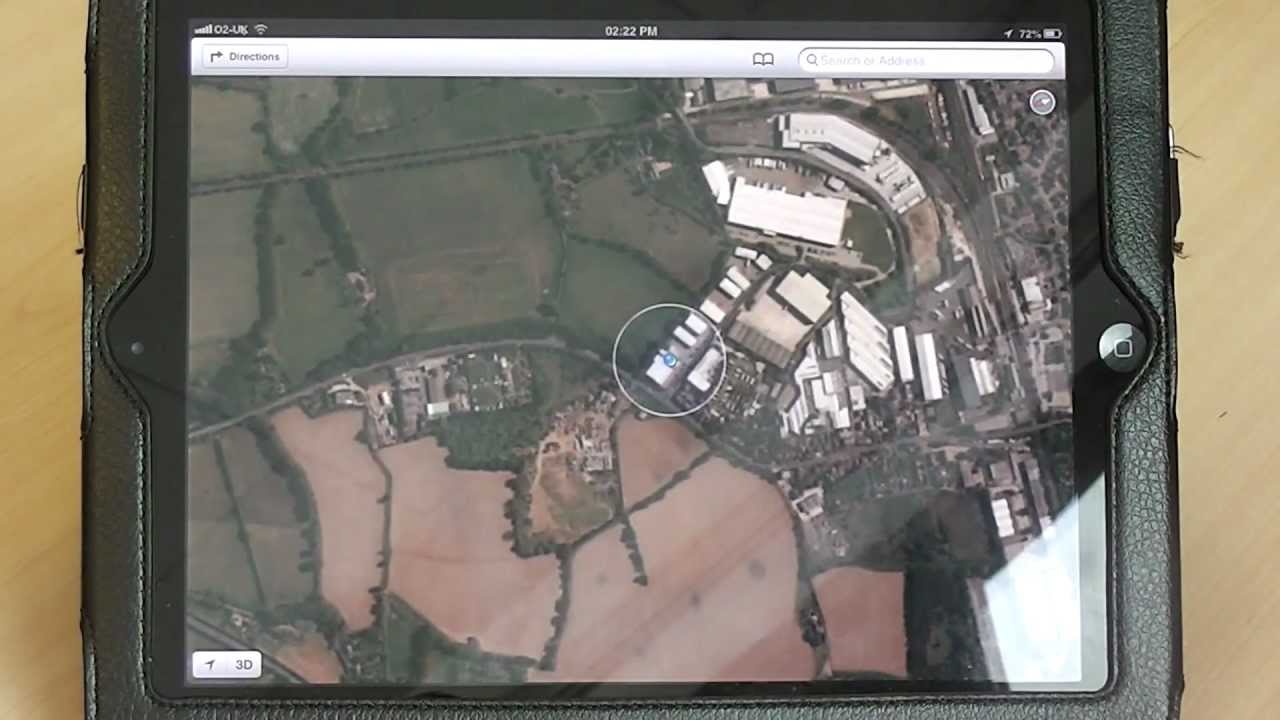 Show satellite view on maps on the iPad - YouTube