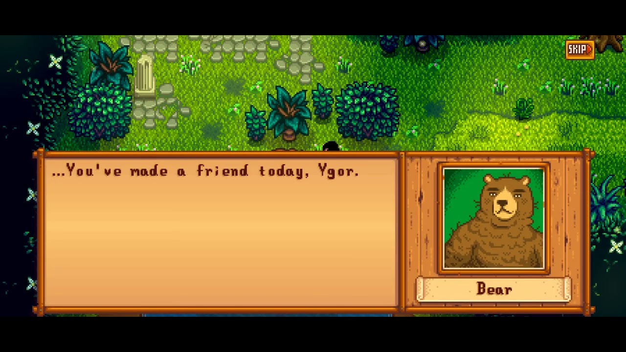 Meeting the Maple Syrup Bear In Stardew Valley - YouTube