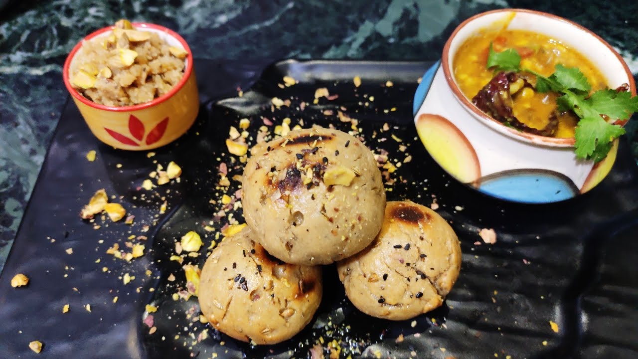 Daal Baati without daal baati stand | Rajasthani Daal Baati Churma ...