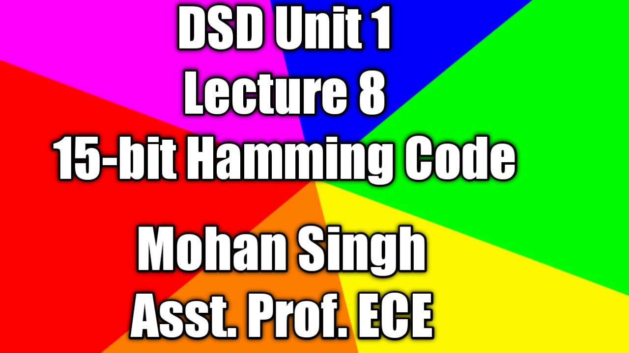 DSD L8 15-bit Hamming Code Generation and Error correction - YouTube