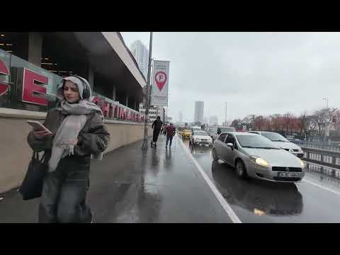 Istanbul Walking Tour - Çağlayan Square & Justice Palace - Busy Transit Hub 4K